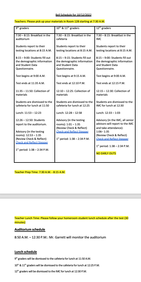 Keystone / SAT Testing – John Bartram High School